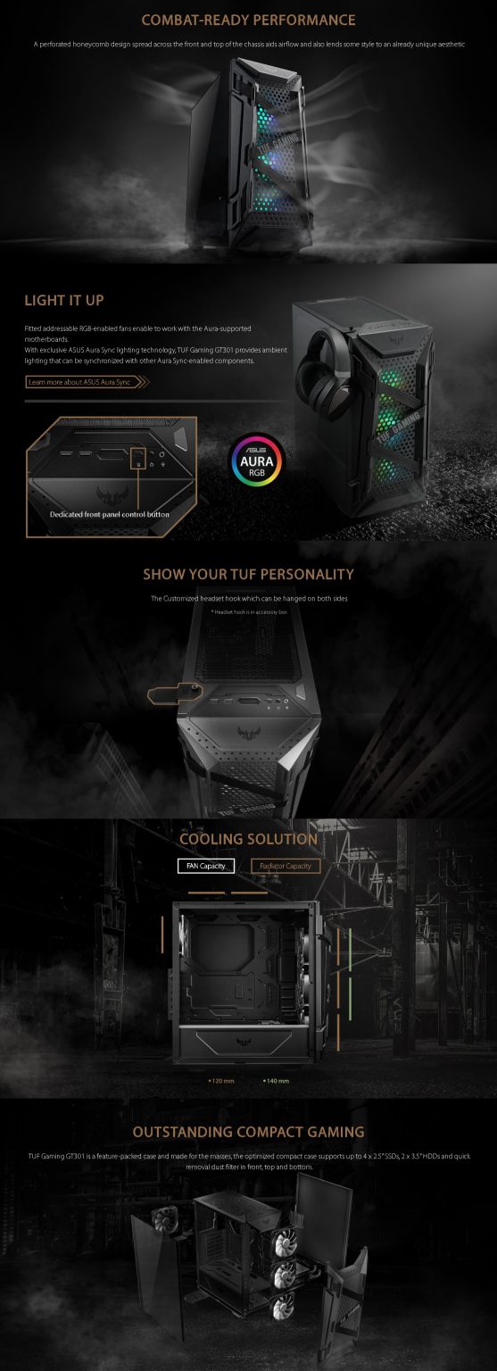 ASUS TUF GT301 Gaming ARGB Computer Case (Black) – EaseTec