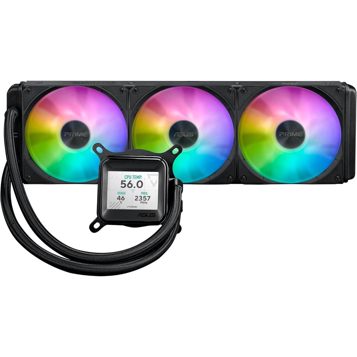 Asus Prime LC 360 ARGB LCD All-in-one CPU Liquid Cooler with Sharp ...