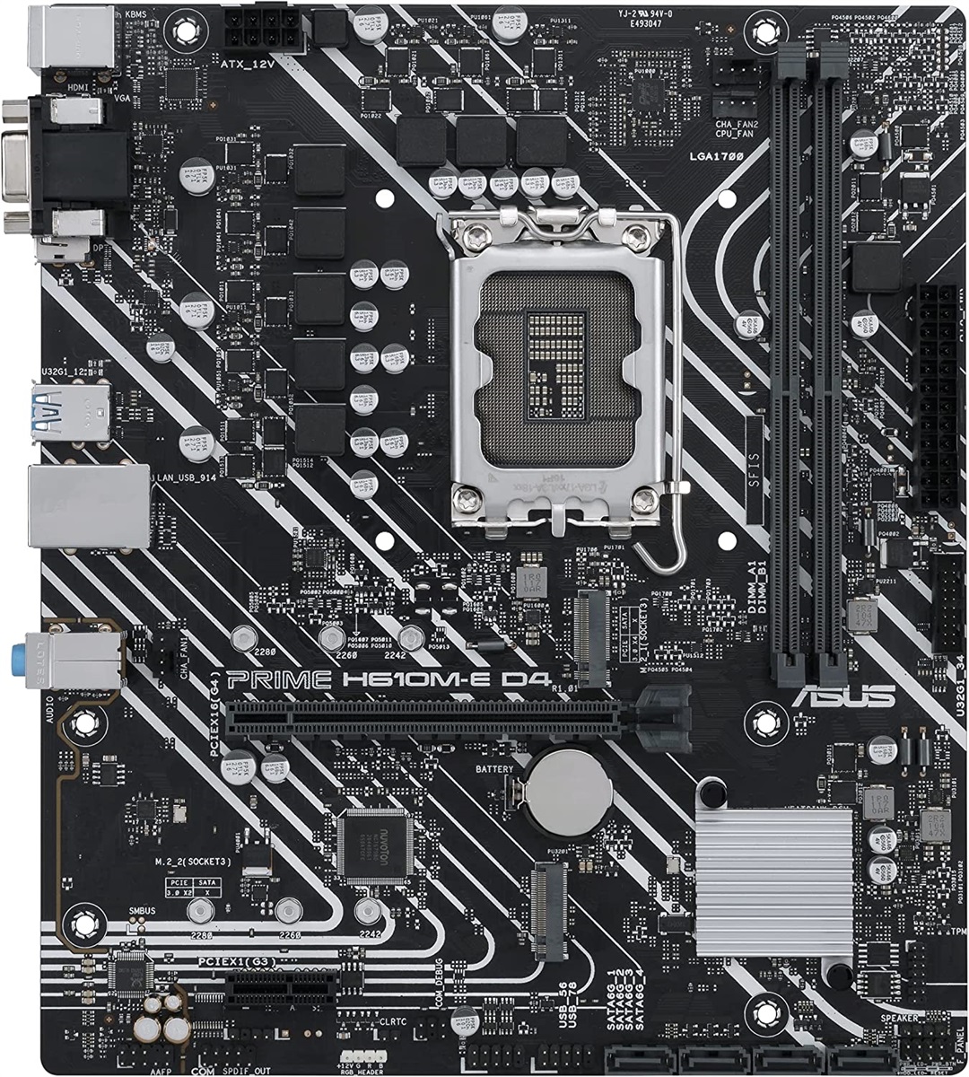 Asus Prime H610M-E D4 – Intel 12th Gen microATX Motherboard – EaseTec