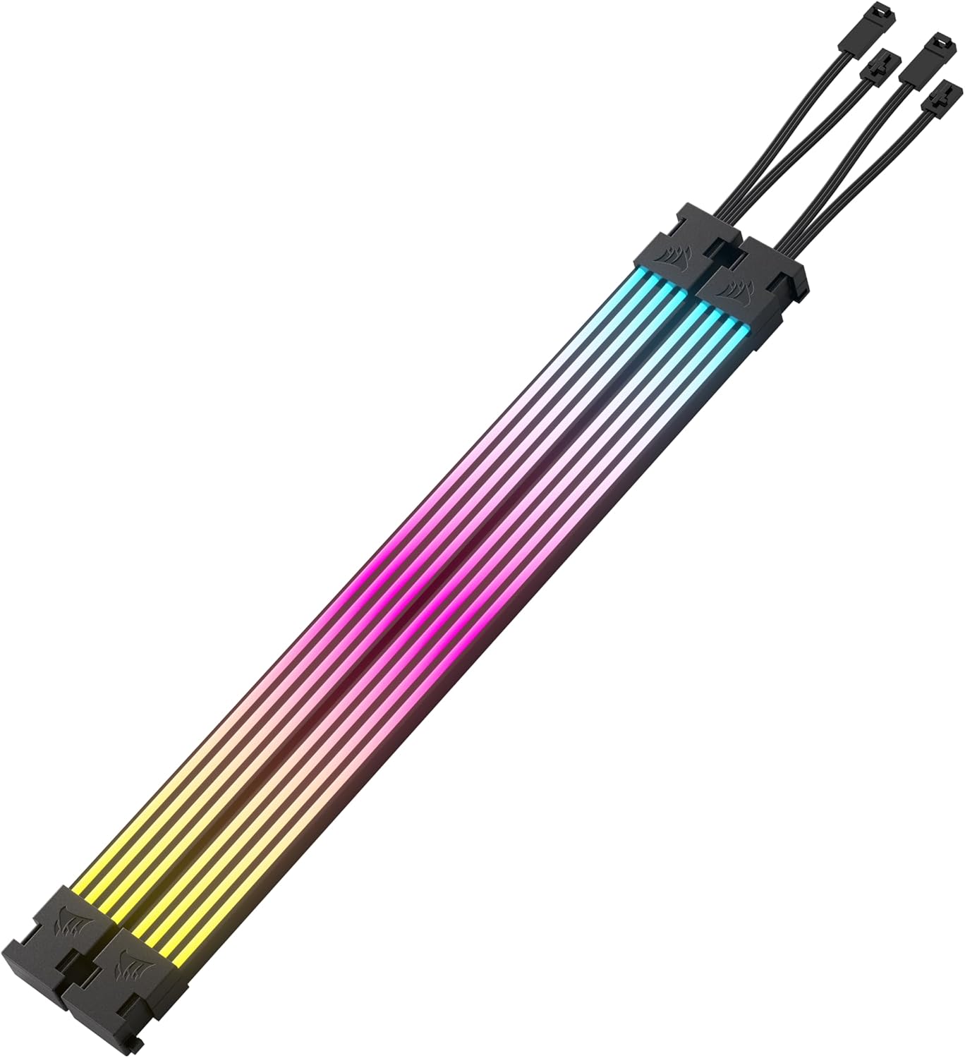 CORSAIR iCUE ARGB PSU Cable Strips – 2x 200mm LED Strips – 100 RGB LEDs ...